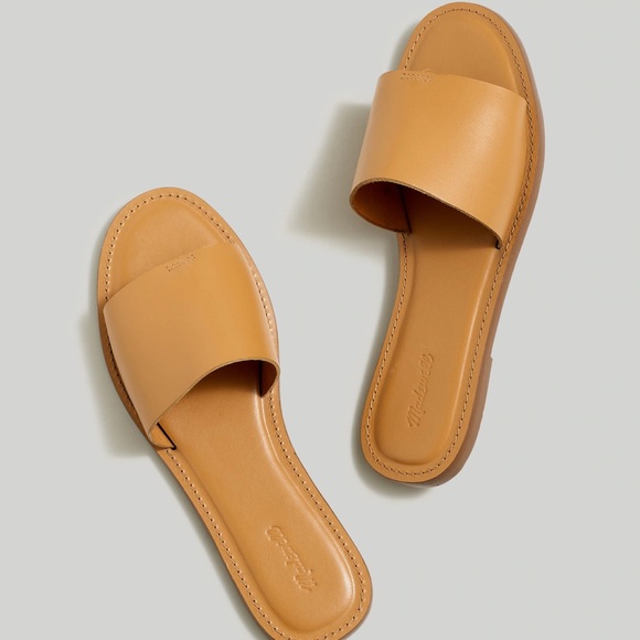 Madewell | Shoes | The Boardwalk Post Slide Sandal In Desert Camel ...